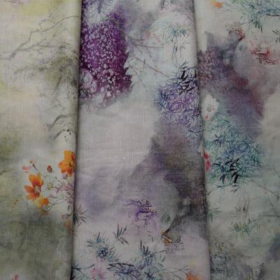 Cina Pelle sostenibile tessuta floreale della stampa di Digital del tessuto di rayon viscoso del modello amichevole in vendita