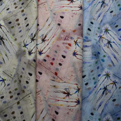 Cina Tessuto di seta comodo del jacquard del rayon viscoso 100 della stampa floreale di tocco in vendita