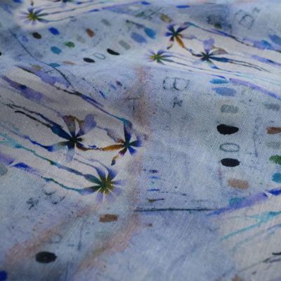 Cina Tessuto di seta comodo del jacquard del rayon viscoso 100 della stampa floreale di tocco in vendita