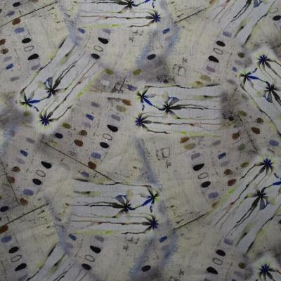 Cina Tessuto di seta comodo del jacquard del rayon viscoso 100 della stampa floreale di tocco in vendita