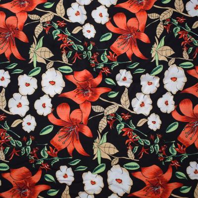 Cina La stampa molle su misura del rayon delle bluse delle cime floreale tricotta il tessuto della viscosa della saia in vendita