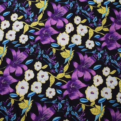 Cina La stampa molle su misura del rayon delle bluse delle cime floreale tricotta il tessuto della viscosa della saia in vendita