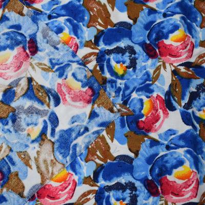 Cina Il modello di fiore moderno ha stampato il tessuto di rayon di bambù in vendita