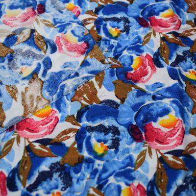 Cina Il modello di fiore moderno ha stampato il tessuto di rayon di bambù in vendita