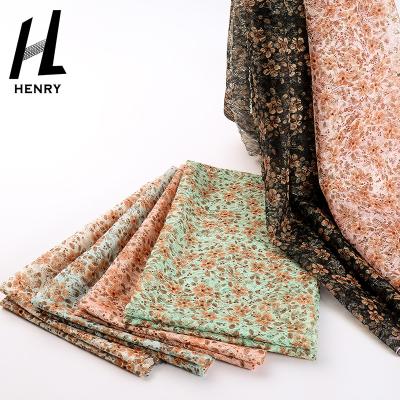 China O pano bordado da flor da tela 3D do tule do preço de fábrica laço de pouco peso barato imprimiu a tela para o vestido à venda