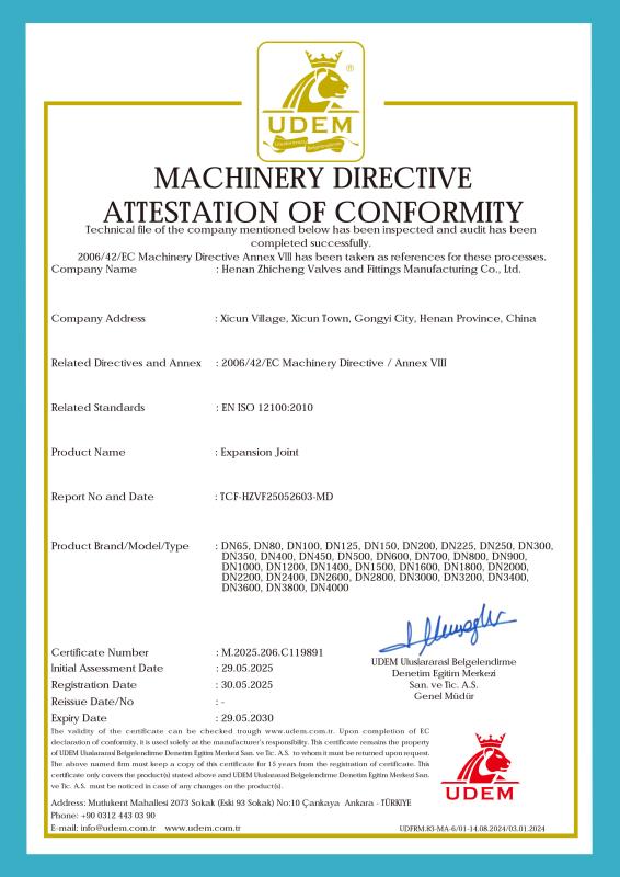 CE - Henan Zhicheng Valve Fittings Manufacturing Co., Ltd.