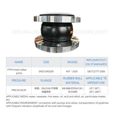 Cina Articolo di espansione in gomma tipo flange Dn150 Pn16 Dn200 Dn300 in vendita