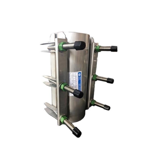 Quality Water Pipe Connector Plate Type Double Card Extension Pipe Repair Clamp Stainless Steel TUV for sale