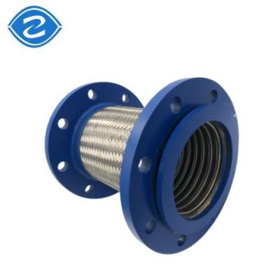 China Compensador químico de gás anticorrosivo 304 SS mangueira de metal trançada flexível com flange de PTFE for sale