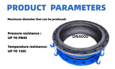 China Flanqueado EPDM Junção de expansão de borracha 6 polegadas / 150 mm Alta temperatura limite gravata à venda