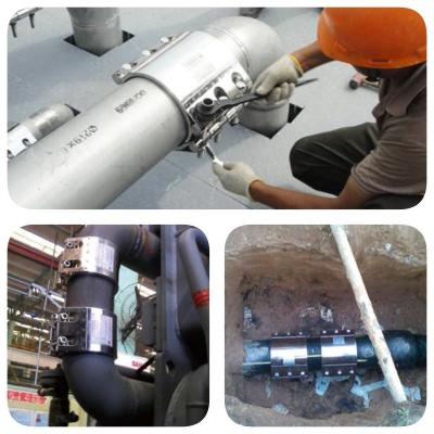 Cina 22mm 20mm 15mm Clampo di riparazione di tubi pesanti Cerniere di riparazione in acciaio inossidabile a bullone rotondo in vendita