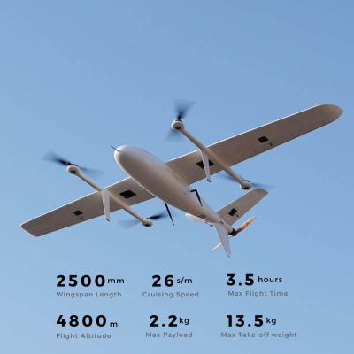 Cina ala fissa VTOL HXAYK-250 del UAV di industriale interurbano del fuco di resistenza di 2x25000mAh Lipo 3.5Hours in vendita