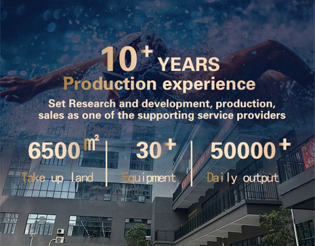 Double layer silicone swim goggles front view