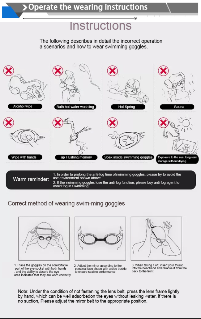 Goggles with custom logo option