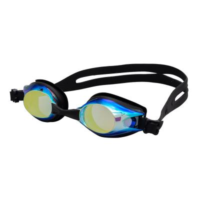 China Customersized Fog Proof Swim Goggles Black Swimming Goggles With Pc Lens for sale