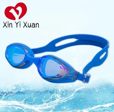 China Dark Blue Personalized UV Protection Swimming Goggles Antifog Male Swimming Goggles for sale