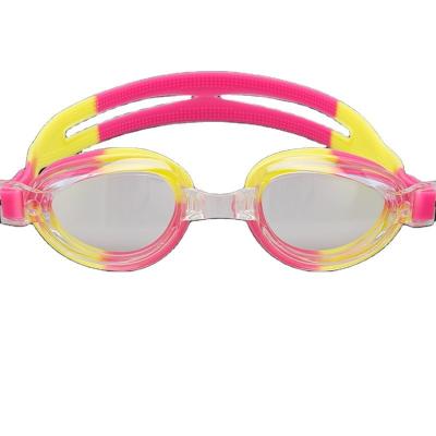 China Double Layer Silicone Swim Goggles Aquatic Goggles With Colorful Lens for sale