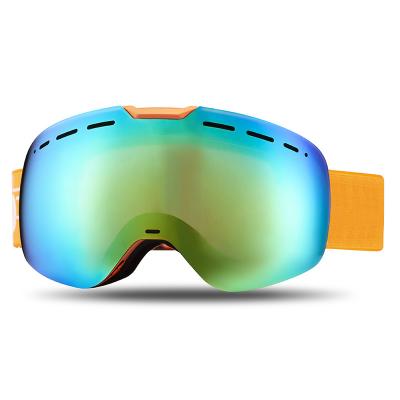 China High Definition Vision Adult Ski Goggles Magnetic Spherical Snowboard Goggles TPU Frame for sale
