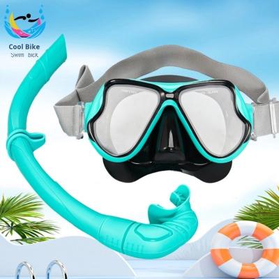 China High Definition Anti Fog Diving Mask Knitted Silicone Head Mounted Dult Snorkeling Mask for sale
