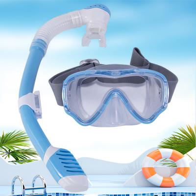 China Snorkel Set Kids , Anti-Fog Panoramic Tempered Glass Kids Snorkel mask, Anti-Leak Scuba Diving Mask with Mesh Bag, Dry Top Snorkeling Gear for Kids and Youth Age 4-16 for sale
