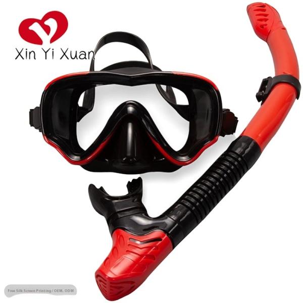 Quality Deep diving mask dry breathing tube set - Adult style snorkel mask - Cross-border - Factory customized swimming and diving glasses for sale