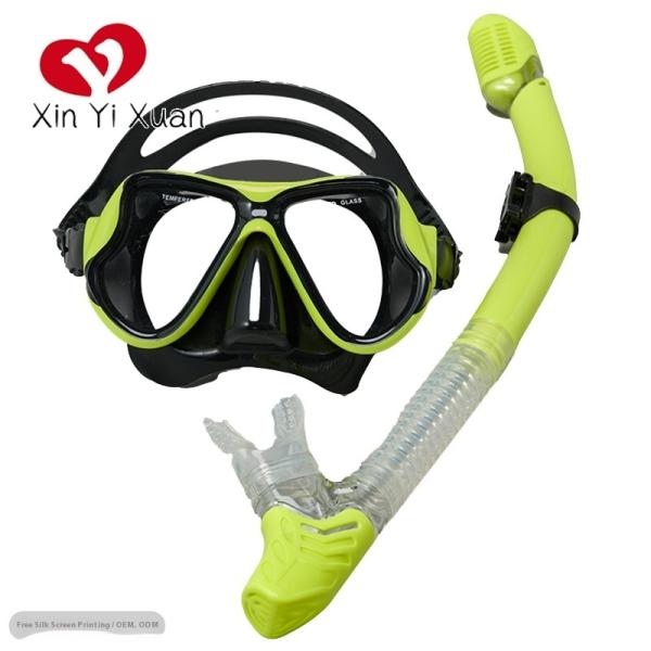 Quality Deep diving face mask dry breathing tube set. Floatation mask for cross-border use in Southeast Asia. Swimming and diving glasses for adults. for sale