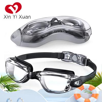 China Wholesale Adult Training Swimming Goggles Impact Resistant PC Lens, Flexible TPU Nose Bridge, Skin Friendly Silicone Face Seal & Head Strap, Solid PC Adjustable Buckle for sale