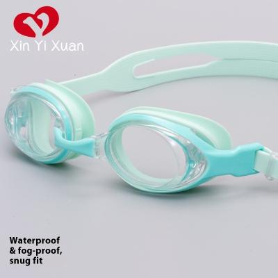 China Adult Swim Goggles PC Frame PC Lens TPU Nose Piece Silicone Gasket & Headband Anti-fog Waterproof Swimming Eyewear for sale