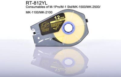 China 12mm wire marking Label Tape Cartridge White for electronic marking equipment for sale