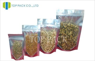 Cina Chiare borse normali laminate tè di imballaggio per alimenti con la chiusura lampo, borsa trasparente del di alluminio in vendita