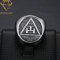 China Freemanson Prong Embossed Masonic Signet Ring for sale