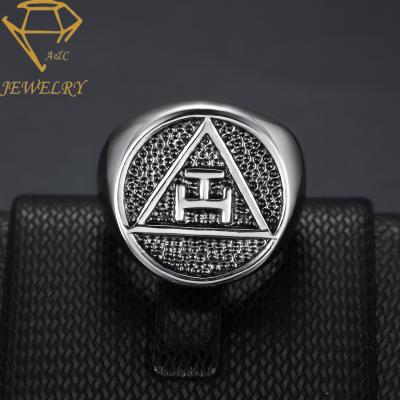 Cina Anello con sigillo massonico impresso forcone di Freemanson in vendita