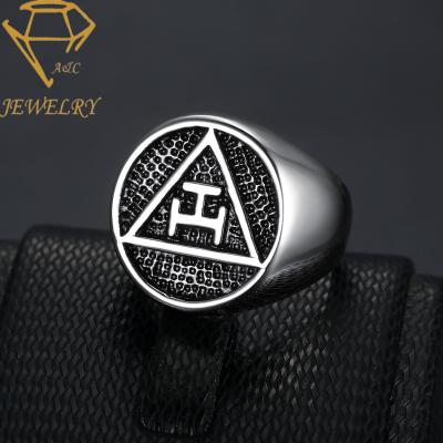 Cina Anello con sigillo massonico impresso forcone di Freemanson in vendita
