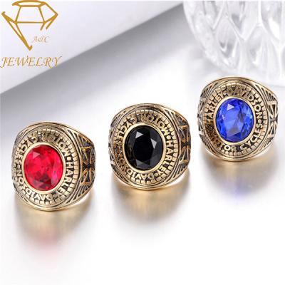 China Embossed University Customized Class Rings for sale