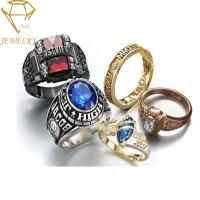 China High School Embossed College Mens Class Ring for sale