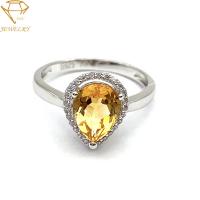 China Diamond Wedding  24K Personalized Silver Ring for sale