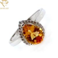 China Diamond Wedding  24K Personalized Silver Ring for sale