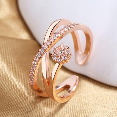 Cina Il AAA CZ lapida Ring Adjustable di Sterling Silver Women in vendita