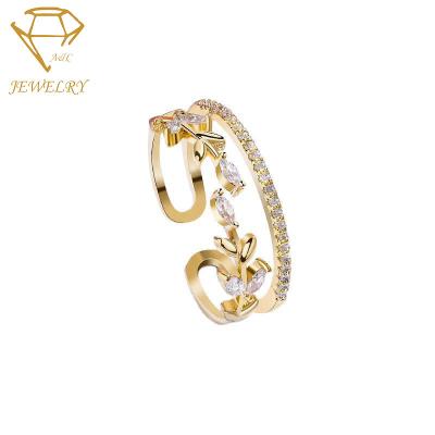 Cina zircone d'argento di Diamond Ring AAA di doratura 18k in vendita