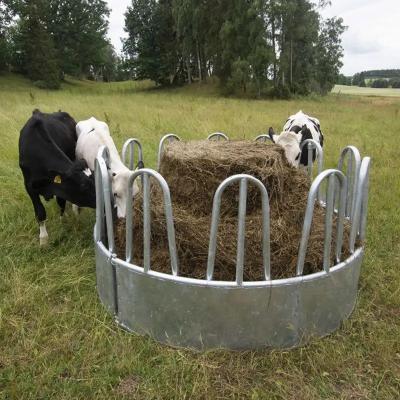 China 1.75m Galvanized Round Feeder Round Metal Cattle Feeder For Pasture for sale