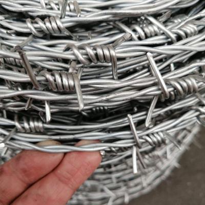 China Galvanized Barbed Wire Fence 100m-500m PVC Coated Barbed Wire for sale