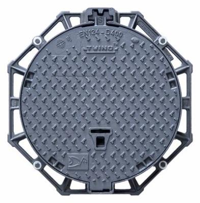 China Hinged Pavement Cast Iron Manhole Cover Round Ductile With Locking System for sale