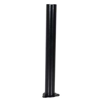 China Black Bolt Down Cast Iron Bollards Stainless Steel Fixed Static Parking Safety for sale