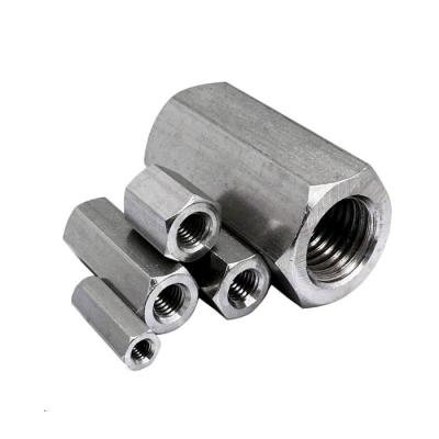 China Internal Thread DIN 6334 Hexagonal Nut / Metric Hex Coupling Nut M3 M4 M5 M6 M8 for sale