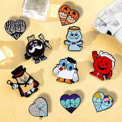 China Custom Logo Enamel Lapel Badges Cute Metal Emblem Gold Plated Badge for sale