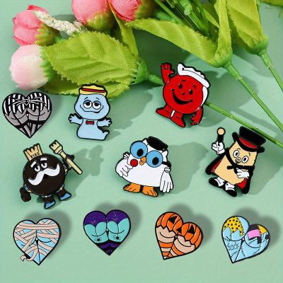 China Custom Logo Enamel Lapel Badges Cute Metal Emblem Gold Plated Badge for sale