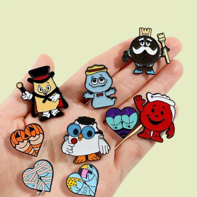 China Custom Logo Enamel Lapel Badges Cute Metal Emblem Gold Plated Badge for sale