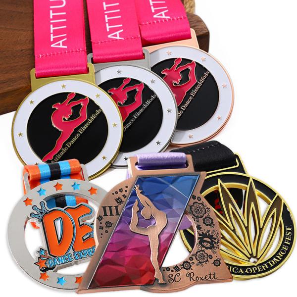 Quality Custom Sport Souvenir Die Cast Medal Silver Gold Metal Soccer Gymnastics Medals for sale