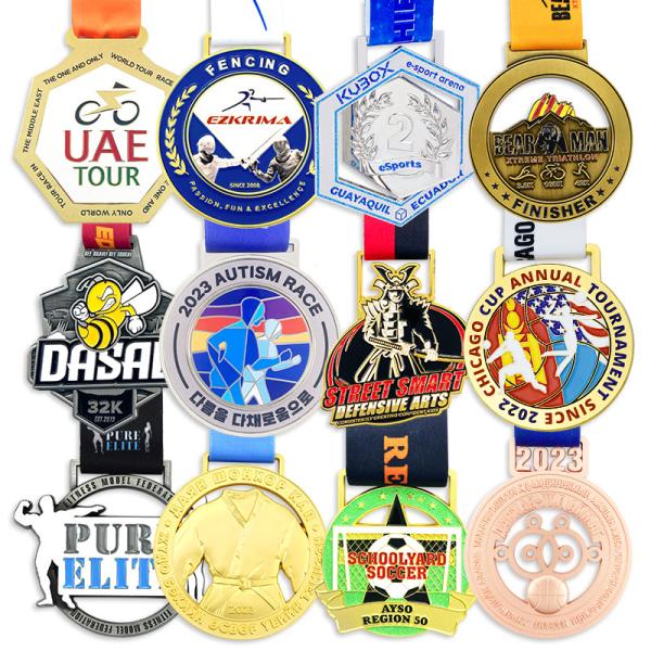 Quality Custom Metal Die Cast Medals For Basketball Soccer Football Marathon Run for sale