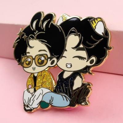 China Custom Enamel Pins Badges Metal Idol Korea Kpop Lapel Pins for sale